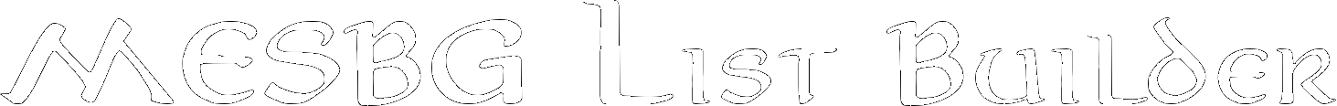 MESBG List Builder